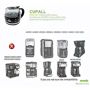 Coffee Machine Replacement 12CUP Glass Carafe, Fit With Hamilton Beach 49902/04 Coffee Maker, 12 cup coffee maker 46299/46290,43874