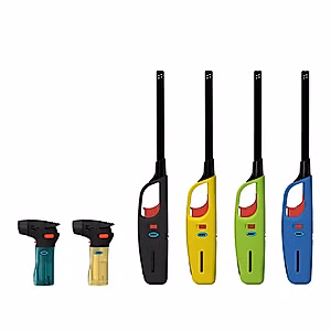 MK Lighters, 6PCS Assorted Colors Multi-Purpose Lighters 4 PCS Long Durable Soft Flame Lighters and 2 Mini Torch Lighters for Ideal for Candles, Camping, Outdoor Lighters