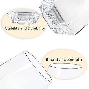 [6-Pack,10 Oz] Design·Master- Diamond Wine Glasses, Stemless Wine Glasses, Diamond Whiskey Glasses, Drinking Glasses, Ideal for Red and White Wine,Kitchen Glassware, Wedding and Party Gifts