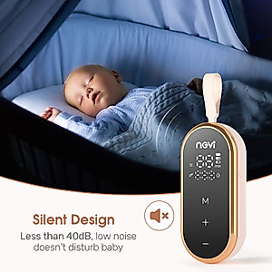 NCVI Double Electric Breast Pump, Portable Breast Pump for Breastfeeding, Breastpump 3 Modes & 12 Levels, 24/28mm Flanges, Touch Screen LED Display, Anti-Backflow, Rechargeable Battery