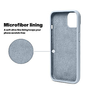 OTOFLY Compatible with iPhone 13 Mini Case,Liquid Silicone Slim Protective Shockproof Phone Case Cover with Anti-Scratch Microfiber Lining, 5.4 inch (Nattier Blue)