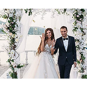 205×40×210cm Garden Arch Trellis Arbor Metal Tubular Frame Archway Support Rose Arbor,Wedding Pergola Gazebo