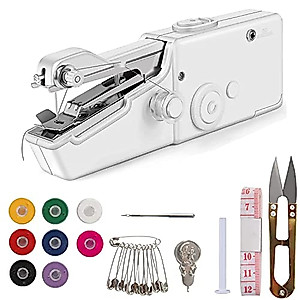 Handheld Sewing Machine, Mini Portable Sewing Machine, Quick Stitching Sewing Machine Suitable for Clothes, Fabrics, DIY Home Travel