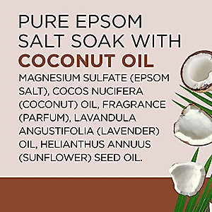 Dr Teal's Salt Soak with Pure Epsom Salt, Nourish & Protect with Coconut Oil, 3 lbs