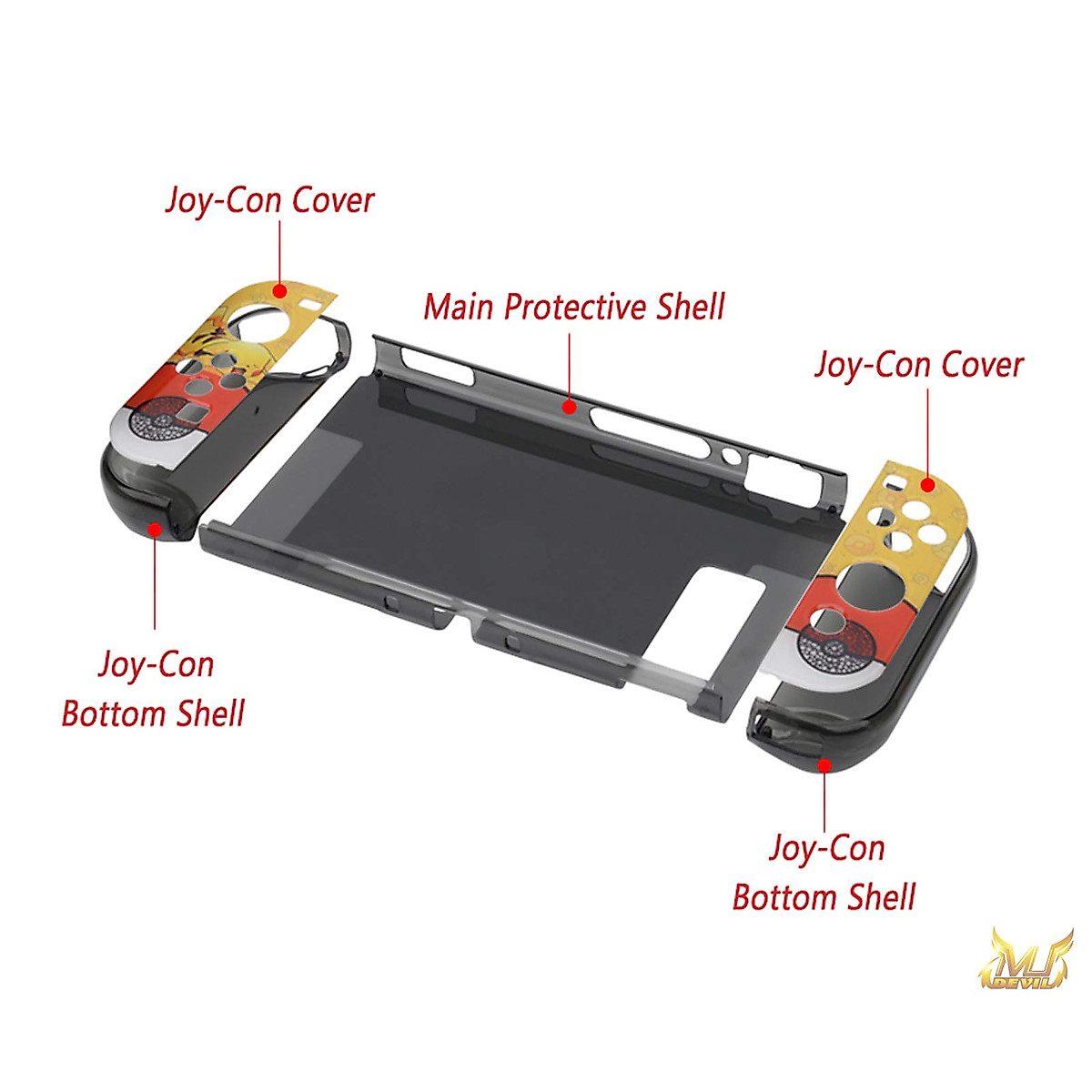 MUDEVIL Protective Case for Nintendo Switch | Pokemon Sword and Shield | Anti-Scratch Shockproof Slim Cover Case for Nitendo Switch and Joy-Con