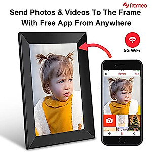 Feelcare 10.1 Inch WiFi Digital Picture Frame, Send Photos or Videos Instantly from Anywhere Via APP, Touch Screen, 1920X1200 Full HD IPS Display, 5GHZ WiFi, Built-in 16GB Storage