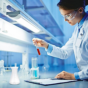 Baluue Plastic Erlenmeyer Flask, Clear Conical Flasks with Narrow Mouth Flask Beakers Erlenmeyer with Printed Graduation for Laboratory School Educational Supplies