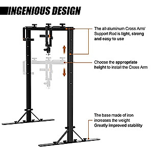 ILOKNZI Multifunction Camera Aluminium Overhead Mount Stand, Photography Studio DSLR Phone Top Down Camera Overhead Rig for Content Creators Video Photo