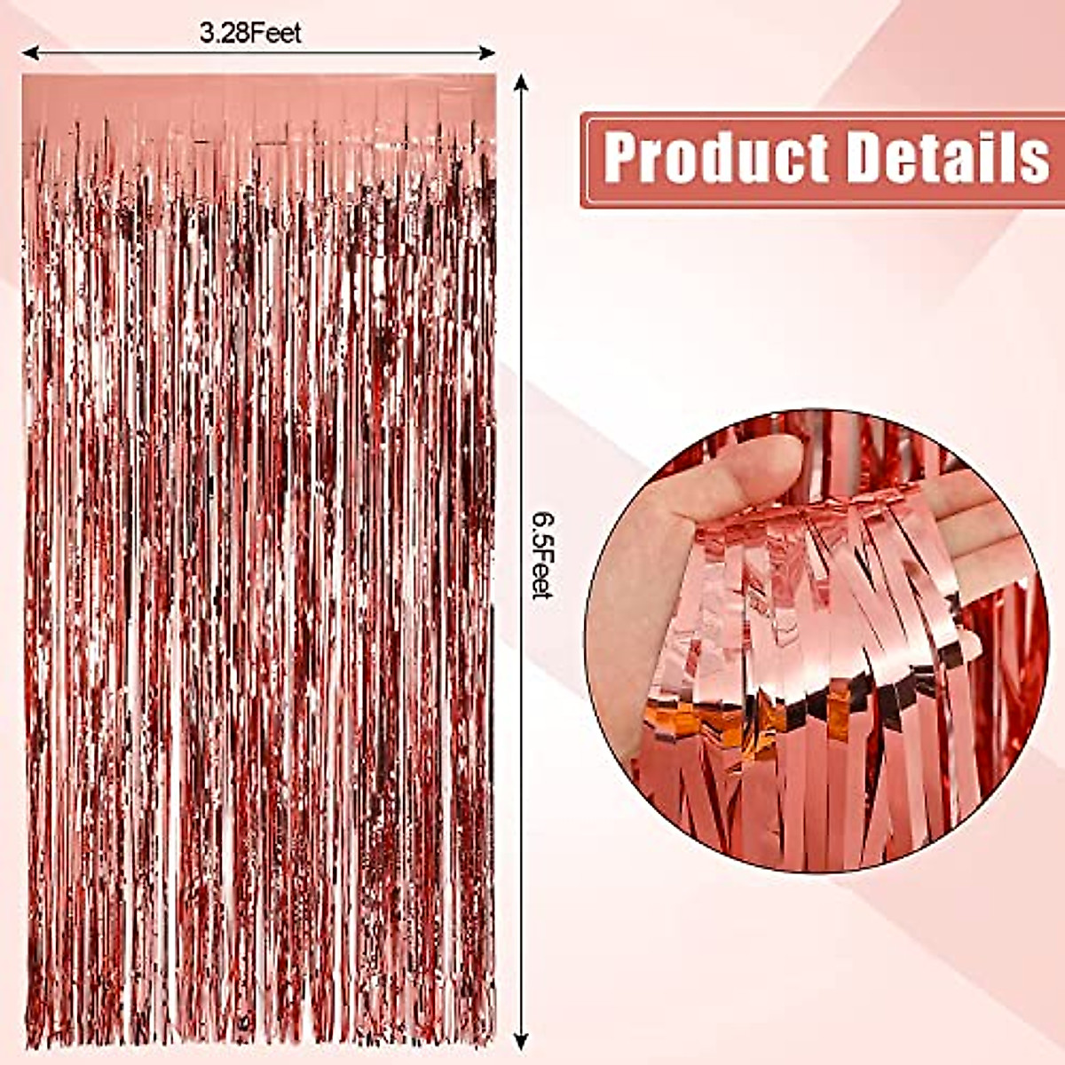 Rose Gold and Navy Blue Birthday Party Decorations for Women with Happy Birthday Banner,Curtains, Butterfly Wall,Circle Dots Garland,Tissue Pompoms,Paper Tassels Garland Birthday for Her