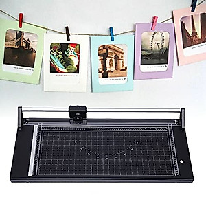 24 Inch Commercial Manual Precision Rotary Paper Trimmer Cutter,Heavy Duty,Smart Cut for Photo Paper, Film, Art Paper Jam, Office Paper, Thin Plastic Soft Board, PVC,Cutting Table 80x31.5cm