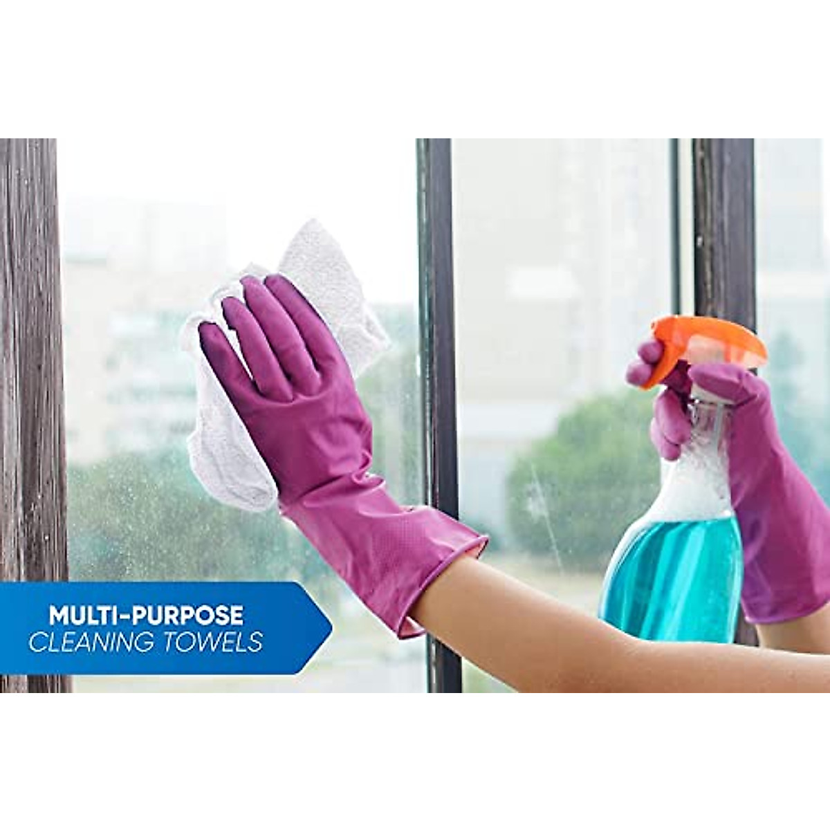 Cotton Terry Towels Cleaning Cloths, 100% Cotton Terry Cloth Bar Rags White Bar Towels, Multipurpose High Absorbent Terry Towels for Cleaning Auto Detailing or Painters- White- 12"x12" (500 Pack)