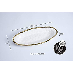 Pampa Bay Golden Salerno Oval Serving Piece