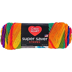 Red Heart Favorite Stripe Super Saver Yarn 6/Pk 6 Pack