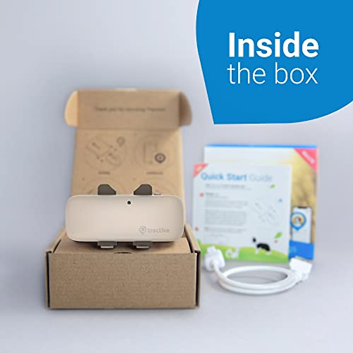 tractive GPS Pet Tracker for Dogs - Waterproof, GPS Location & Smart Activity Tracker, Unlimited Range, Works with Any Collar (Coffee), Beige, 3 Piece Set