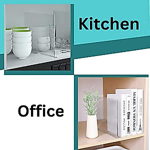 LIVTEK4LYFE Shelf Dividers, Closet Shelf Organizer, Acrylic Shelf Dividers for Closets, Shelf Dividers for Closet Organization, Closet Shelf Divider, Clear Closet Dividers - 4 Pack - Self-Stick