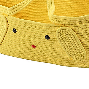 Baby Changing Basket Foldable Baby Carrier Basket Baby Carrier Basket Cartoon Portable Foldable Sleeping Basket Cotton Newborn Sleeper Basket Baby Sleeping Carry Basket (Yellow)