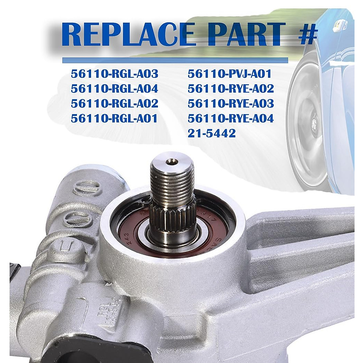 Power Steering Pump for 2005-2008 Honda Pilot 2005-2010 Honda Odyssey 2007-2013 Acura MDX Replace # 56110-RGL-A03 56110-PVJ-A01 56110-RYE-A02 Power Assist Pump