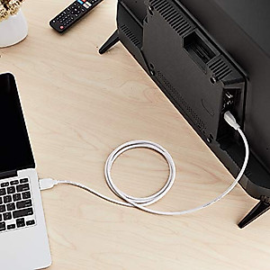 Amazon Basics CL3 Rated High-Speed HDMI Cable (18 Gbps, 4K/60Hz) - 6 Feet, White