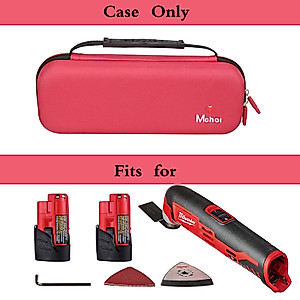 Mchoi Hard Portable Storage Case Fits for Milwaukee 2426-20 M12 12 Volt Redlithium Ion 20,000 OPM Variable Speed Cordless Multi Tool, Case Only