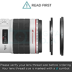 Altura Photo 77-82MM Step-Up Ring Adapter (77MM Lens to 82MM Filter or Accessory)