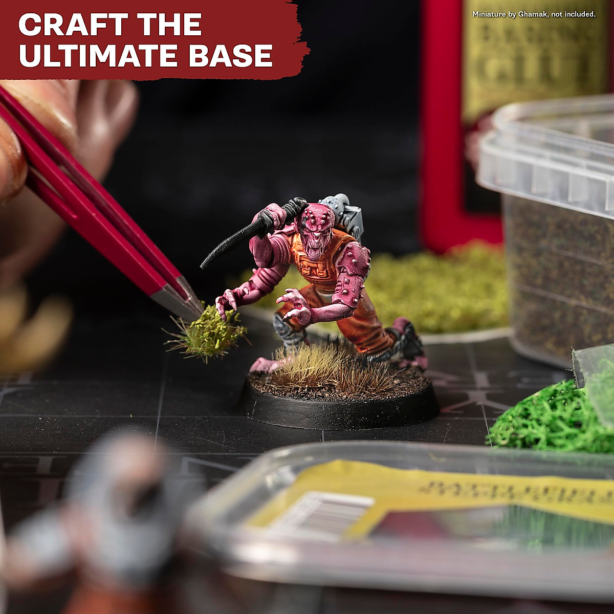 The Army Painter Battlefields Basing Set - Terrain Model Kit for Miniature Terrain Bases - Diorama Supplies with Landscape Rocks, Scenic Sand, Model Grass, Tufts & Free Basing Glue