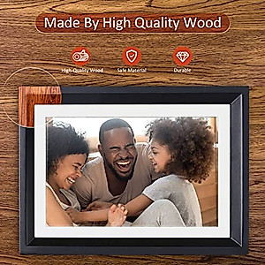 LOVCUBE Digital Picture Frame 10.1 inch WiFi Digital Photo Frame with HD Touch Screen Auto-Rotate Share Photos and Videos via App Anytime and Anywhere(Black)
