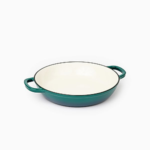 Larder & Vine Enameled Cast Iron Braiser with lid, Cast Iron Casserole Dish | 3.6QT /3.4L (Bondi)