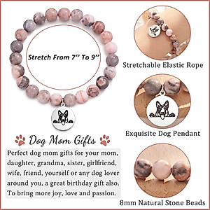 JOGDIAM Dog Mom Gifts for Women, Dog Gifts for Dog Lovers with Gift Message Card, German Shepherd Gifts Dog Mom Bracelets for Mom, Grandma, Daughter, Wife, friend, Friends