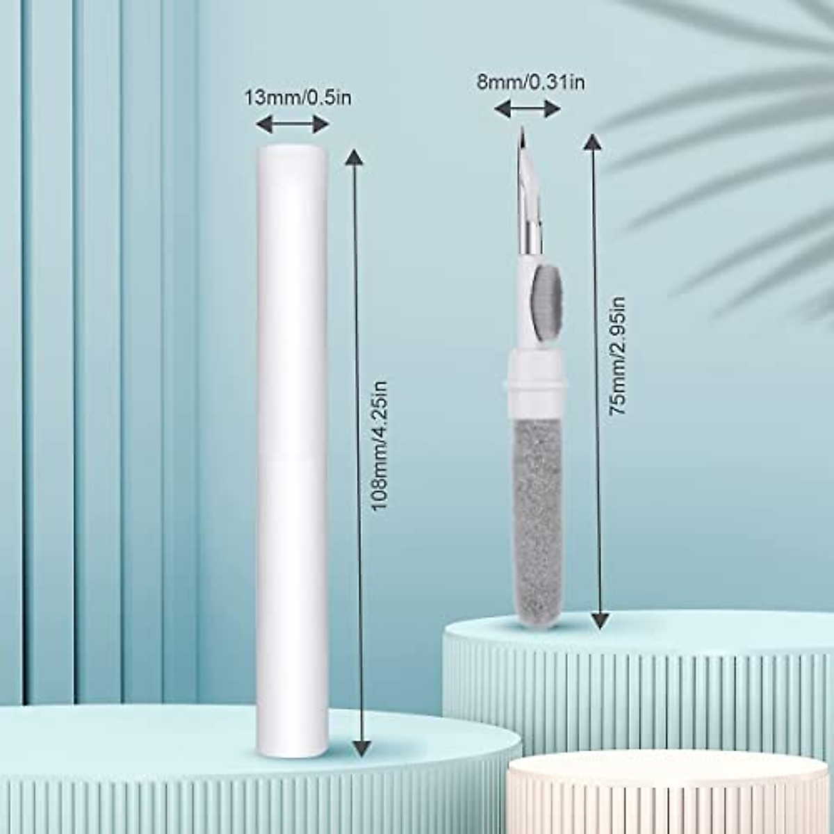 AOMIG Bluetooth Earbuds Cleaning Pen, 3 in 1 Multifunction Cleaner Kit with Soft Brush for Wireless Earphones Bluetooth Headphones Charging Box Accessories, Computer, Keyboard, Camera