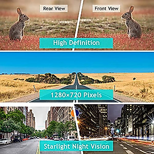 Backup Camera, KHAWY HD Night Vision Reverse View Camera AHD/CVBS, Waterproof Rear View Wide Angle Rear View Backup Camera for Car, Truck, Vans, SUV