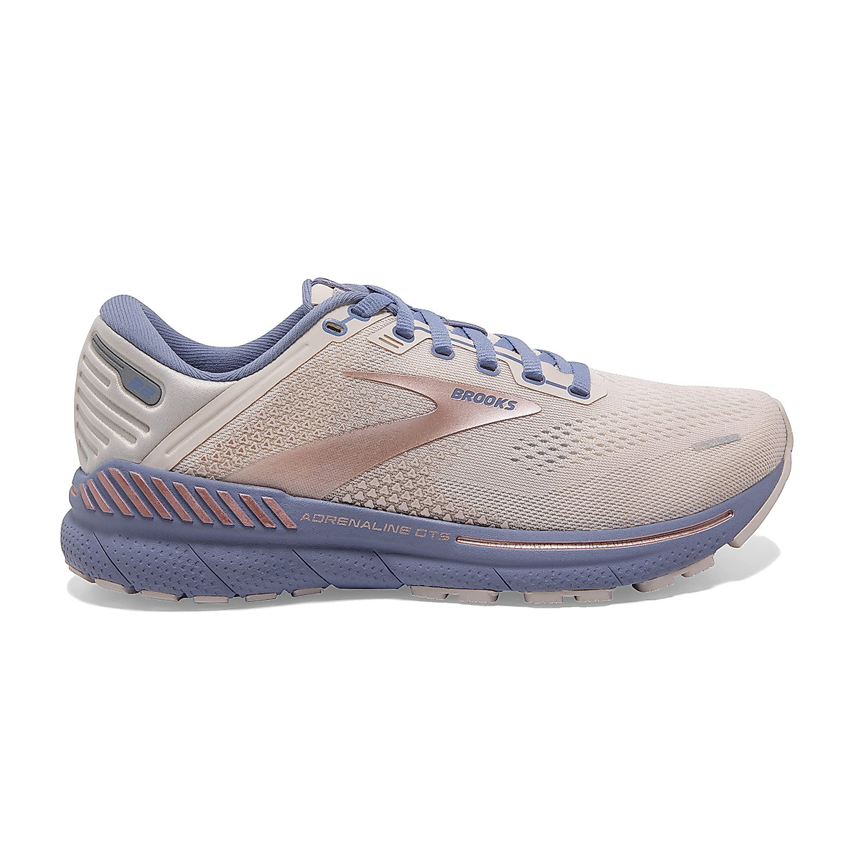 Brooks Women's Adrenaline GTS 22 Supportive Running Shoe - Lilac/Tempest/Pink - 8.5 Medium