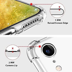 YESPURE for iPhone XR Case Clear Neck Hanging Adjustable Shoulder Lanyard Crossbody Phone Cover Women Girls Soft TPU Slim Protective Strap Mobile Case for iPhone XR - Rainbow