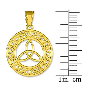 Round 14k Gold Trinity Pendant