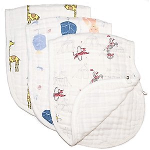 Babykinique - Pack of 3 Baby Burp Cloths Muslin Towels for Burping Newborn Boy or Girl, Large Thick and Soft Absorbent Comfy Cotton Bibs/Spit Up Rags (Size 21x10” Inch,53 x 24cm) Ideal Gift Item