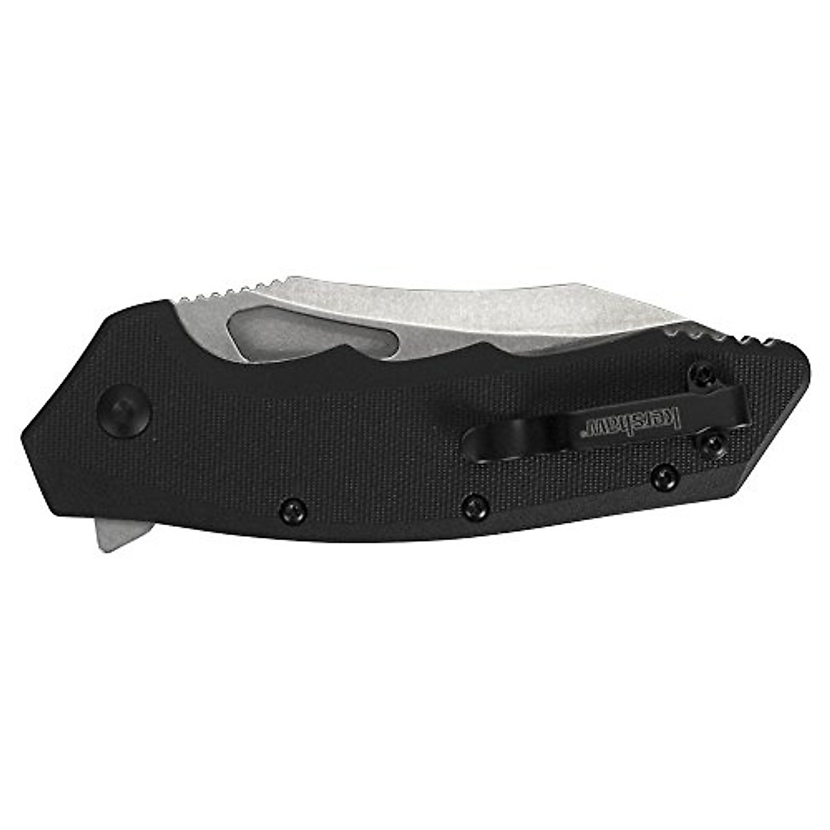 Kershaw Flitch Folding EDC Pocketknife, 3.25" 8Cr13MoV Stainless Steel Modified Drop Point Blade, assisted opening with Flipper