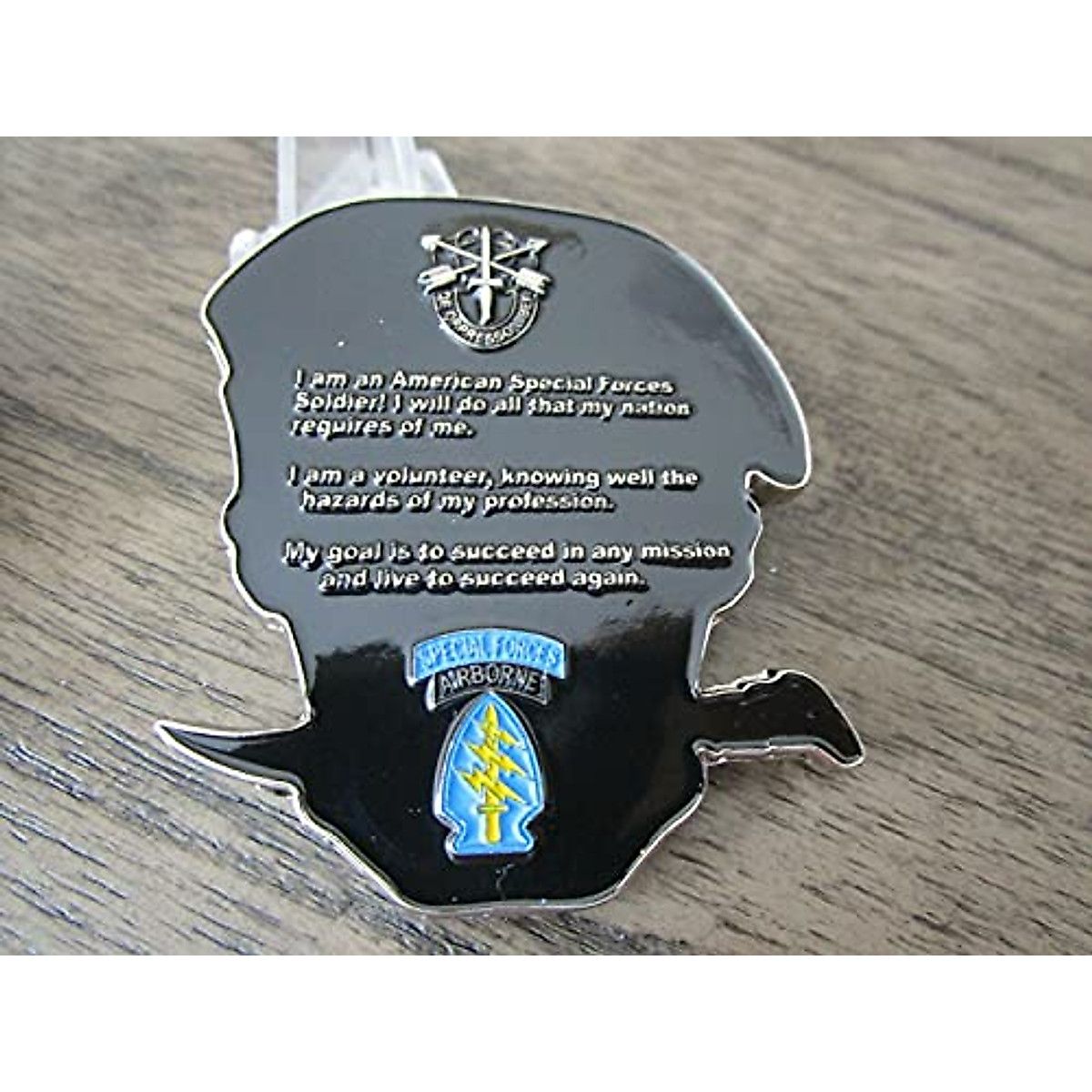 US Army 20th SFG(A) Special Forces Group Creed Green Berets Skull Challenge Coin