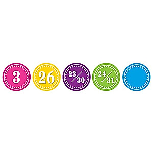 Teacher Created Resources Bright Circles Calendar Days (5187)