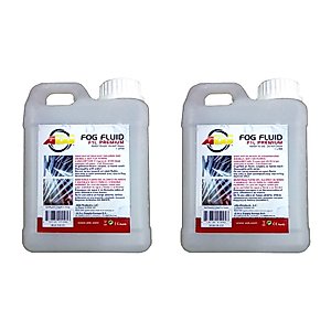 ADJ Products F1L Premium Water Based DJ Special Lighting Atmospheric Effects Fog Machine Fog Juice Fluid, 1 Liter (2 Pack)