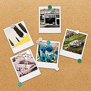 Push Pins for Cork Board - Cuttte 30pcs Decorative Push Pins with Case, Cute Thumb Tacks and Push Pins for Bulletin Board, 6 Colors Flower Pushpins, Office Decor for Women, Cubicle Desk Accessories