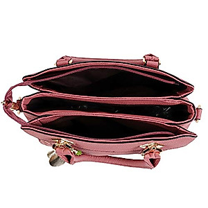 Poxas Womens Crossbody bag Purses Top Handle Shoulder Bags Plus Handbags Wallet (Pink)