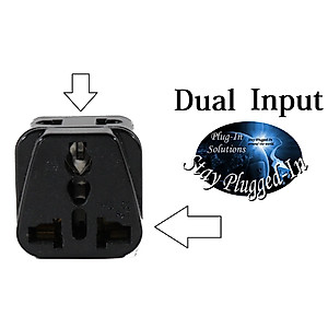 US to Argentina Travel Adapter Plug for USA/Universal to South America Type I & E (C/F) AC Power Plugs Pack of 2