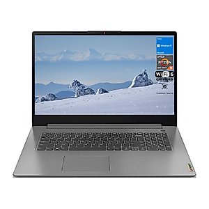 Lenovo IdeaPad 3 Laptop Computer, 17.3" FHD Screen, AMD Ryzen 5 5625U Processor, 12GB RAM, 1TB SSD, Media Card Reader, HDMI, HD Camera, Wi-Fi 6, Fingerprint Reader, Windows 11 Home