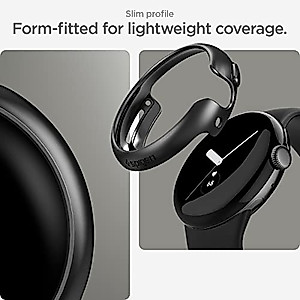 Spigen Thin Fit Designed for Google Pixel Watch2/Pixel Watch Case Anti-Scratch Lightweight Thin Hard PC Case (2023/2022) - Black