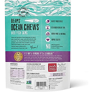 Aurora Pet Bundle (3) Ocean Chews Wolfish Skins Dehydrated Dog Treats (6-oz Each) with AuroraPet Wipes