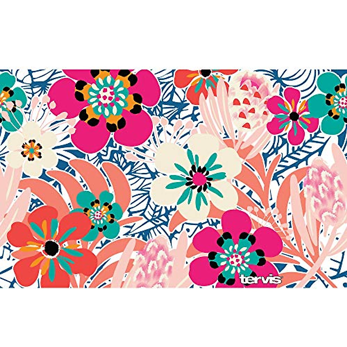 Tervis Bright Wild Blooms Insulated Travel Tumbler and Lid 20 oz - Stainless Steel, Silver