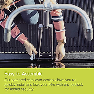 Truck Bed Bike Rack by Delta Cycle - Bike Hitch Lockable Bike Fork Mount Securely Holds 9 x 100mm Skewer Road, MTB, and Hybrid Bicycles - Lockable Quick Release Truck Bed Bike Mount