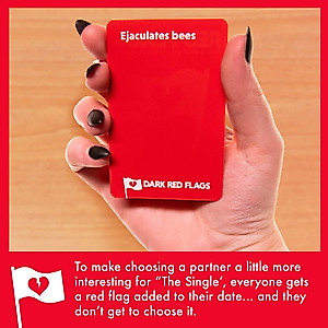Skybound Entertainment Dark Red Flags : Expansion Deck for Card Game of Terrible Dates| Adult Party Game, 75 New Cards, 3-10 Players, Ages 17+