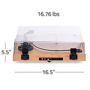 Fluance RT85 Reference High Fidelity Vinyl Turntable Record Player with Ortofon 2M Blue Cartridge, Acrylic Platter, Speed Control Motor, High Mass MDF Wood Plinth, Vibration Isolation Feet - Bamboo