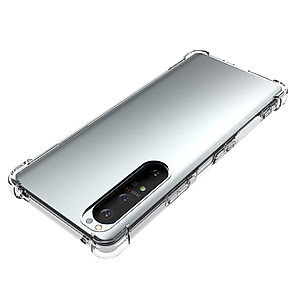 USTIYA Case for Sony Xperia 1 III Clear TPU Four Corners Protective Cover Transparent Soft funda