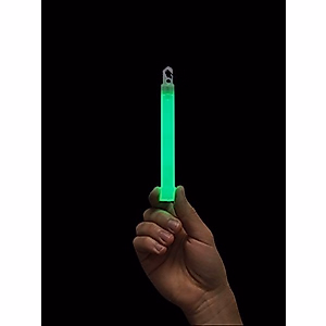 Cyalume Military Grade Green Glow Sticks - Premium Bright 6” ChemLight Emergency Glow Sticks with 12 Hour Duration (Bulk Pack of 10 Chem Lights)